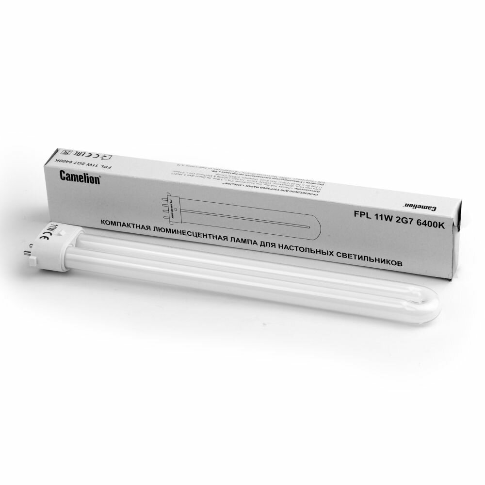 Люминесцентная лампа для светильников 11Вт, цоколь 2G7, 6400К - Camelion FPL 11W 2G7 6400K