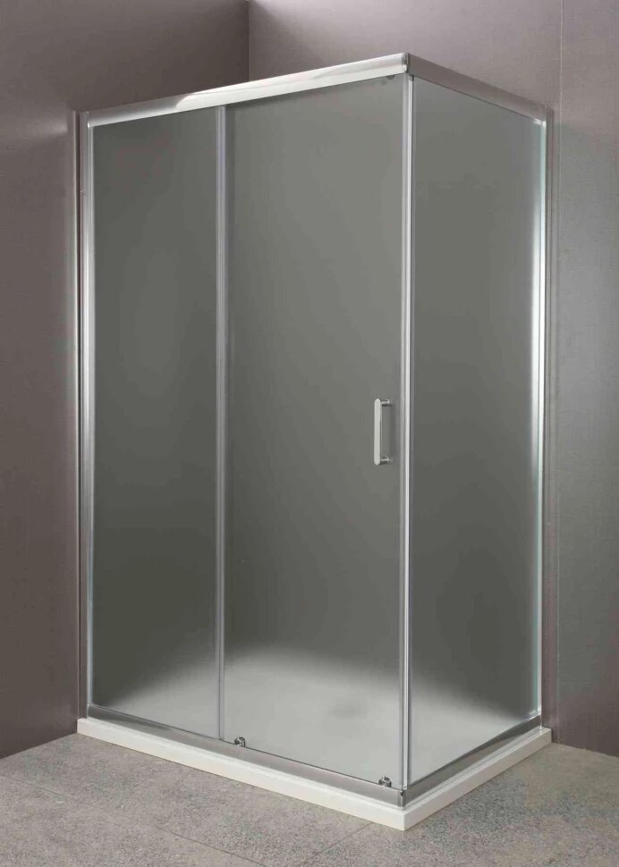 Душевой уголок 120x90 см BelBagno Uno UNO-AH-1-120/90-P-Cr текстурное стекло