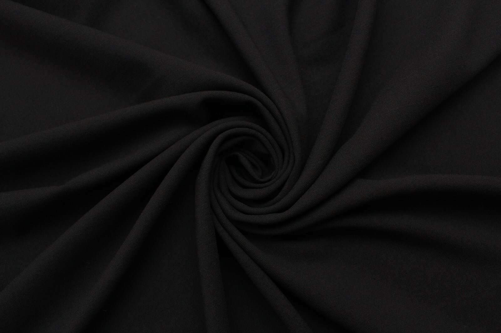 Ткань Креп стрейч чёрный, платный, ш132см, 0,5 м