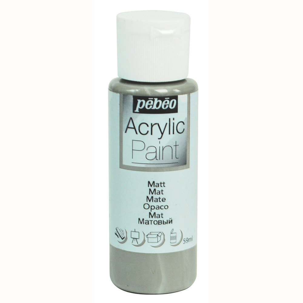 Краска акриловая "PEBEO" Acrylic Paint для декора матовая 59 мл 097819 серая пудра