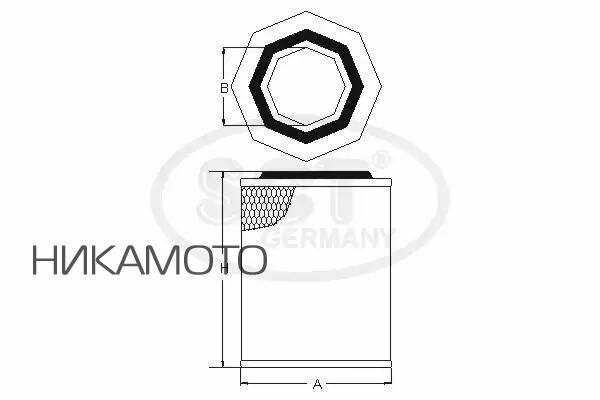 SCT GERMANY SB3188 Ф-р возд SCT SB 3188 MITSUBISHI CANTER 96-(1)