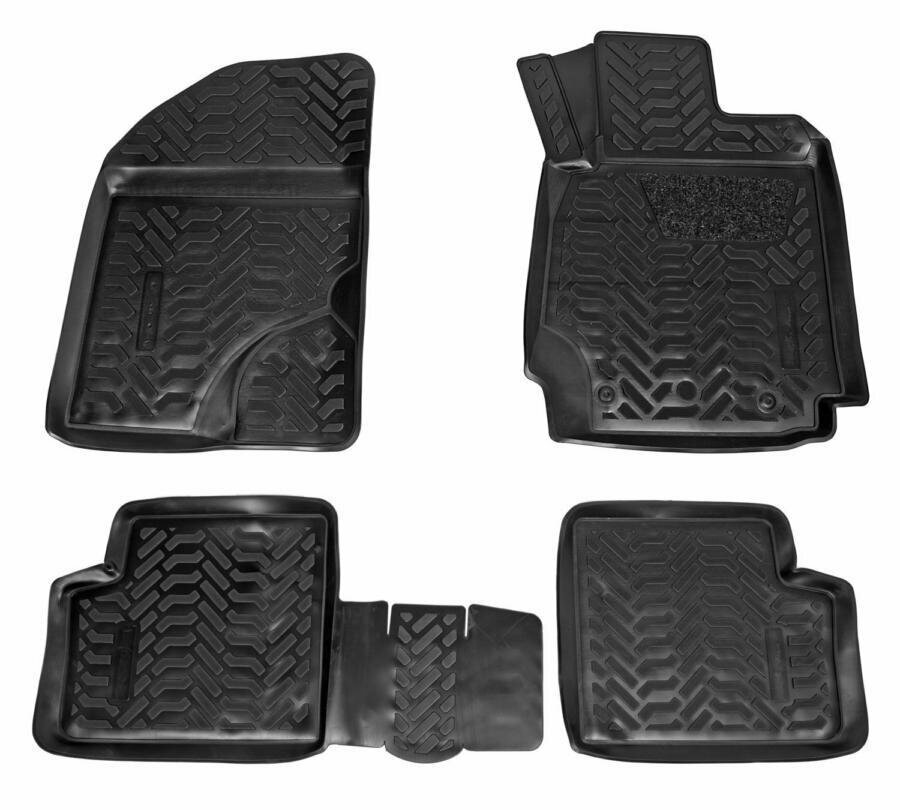 AIRLINE ACMPS79 Ковры для Toyotа Corolla (00-07)(RHD), 4 шт, выс. борт, 3D с подпятником, ТЭП, черн. (ACM-PS-79)
