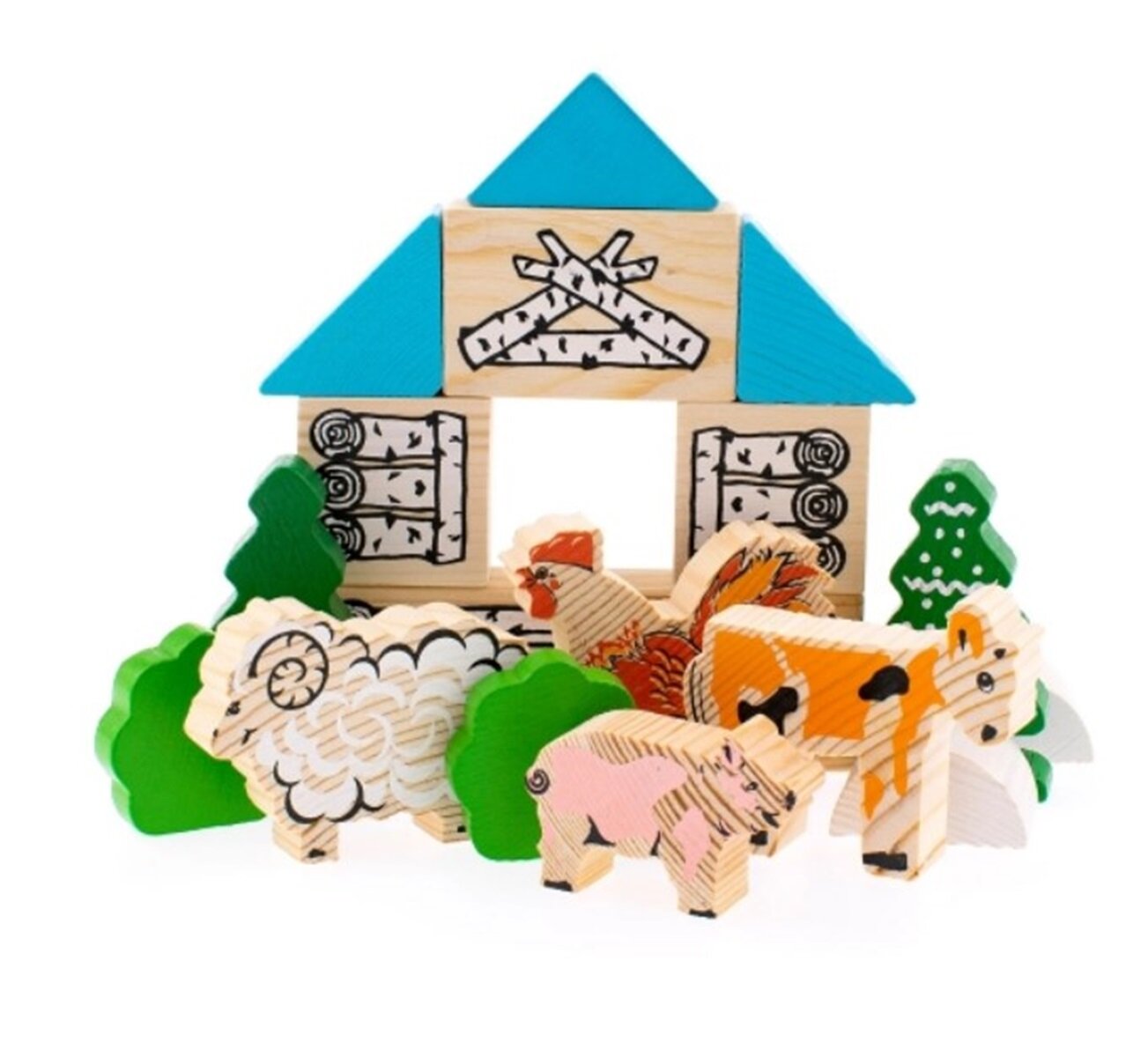 Конструктор Томик Сказки. Зимовье зверей, 17 деталей 1-34