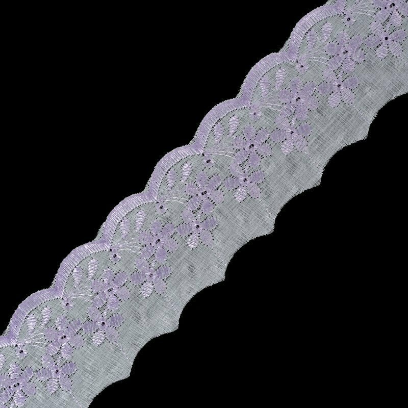 Кружево шитье (кружево для шитья) шир.5см цв. бледно-сиреневый упак.13,7 м