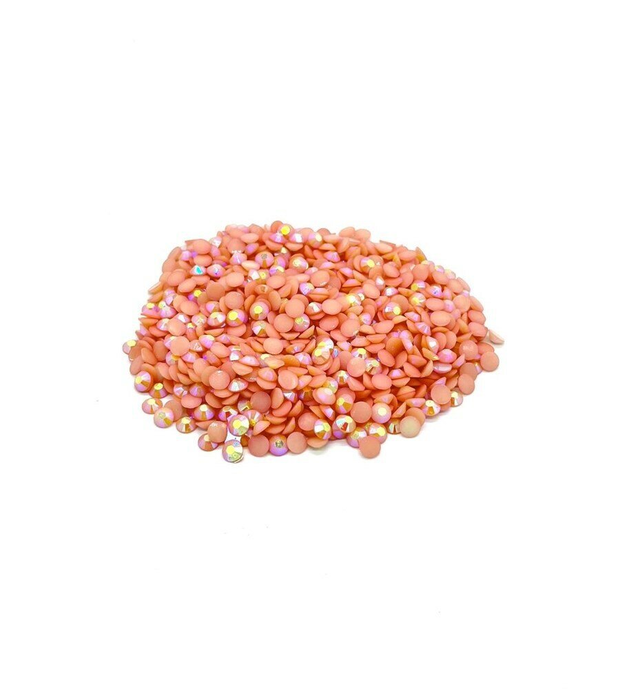 Стразы холодной фиксации SS-12 (3 мм) / Холодные стразы / Стразы неклеевые акрил цв. персиковый AB (2000 шт)
