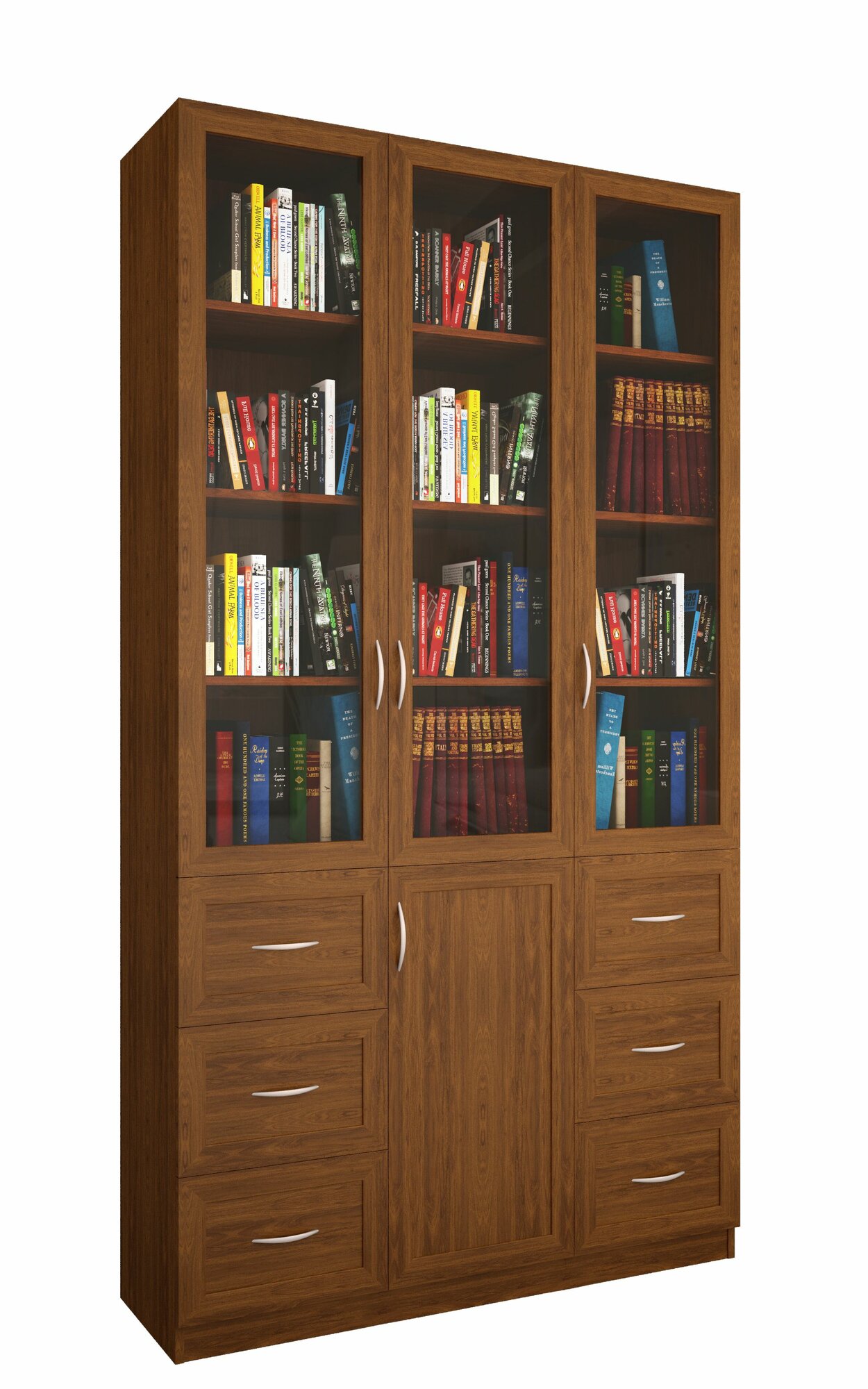 Книжный шкаф "Библиограф 3.7" 120х200х40 Орех экко