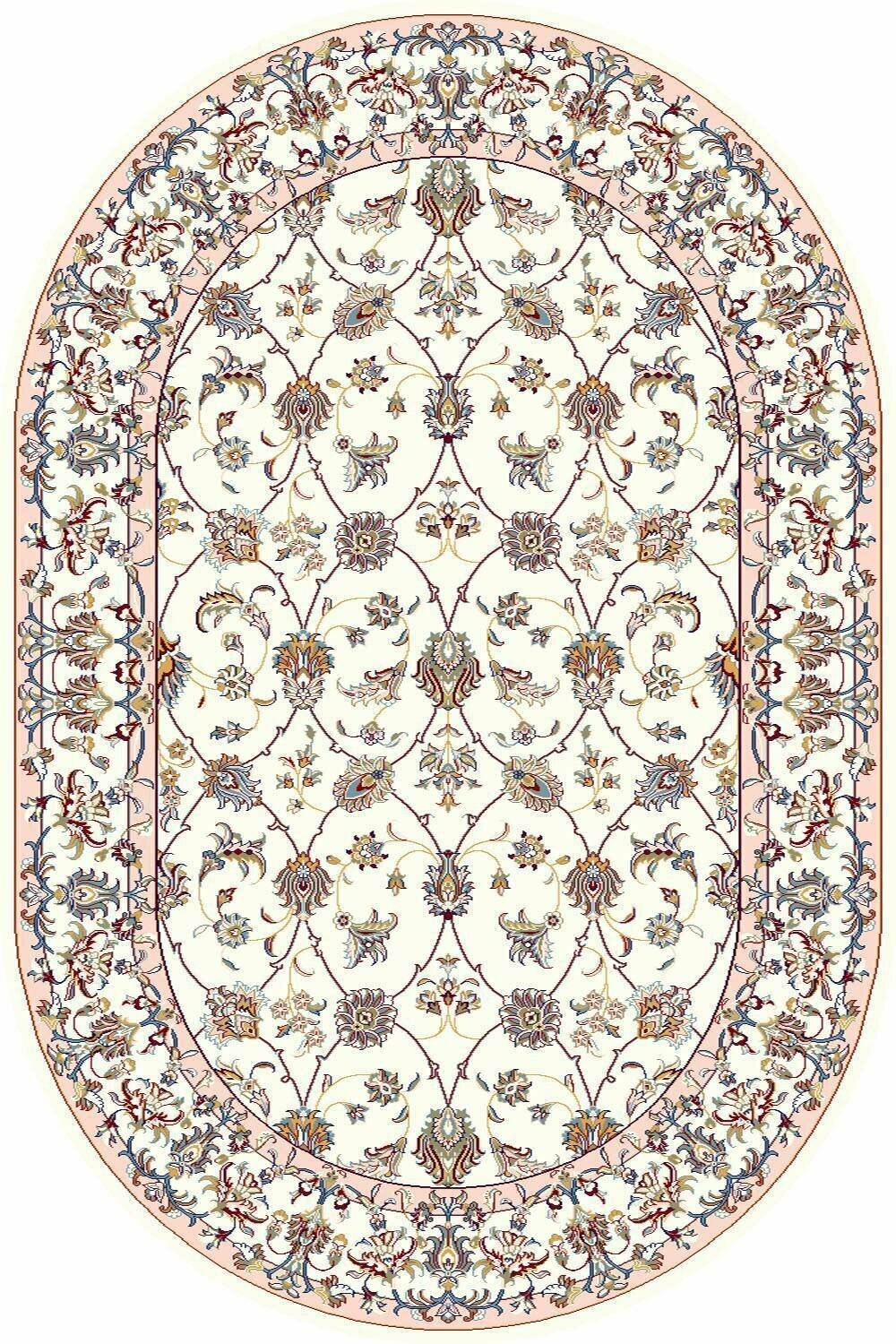 Ковер монгольский Овальный на пол в гостиную в спальню 160х230 см светлый классический ворс 10 мм 266784 ковренок