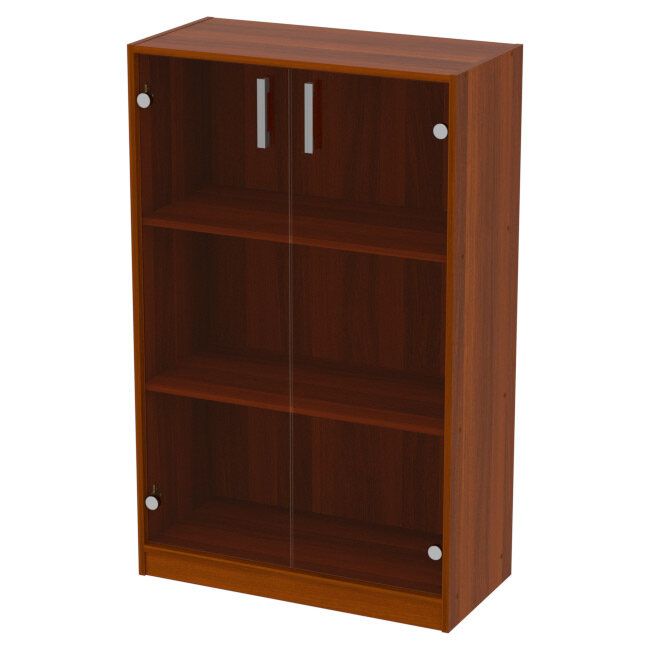 Шкаф Меб-фф Офисный шкаф СБ-60+А-5+С-17М тон. бронза цвет Орех Итальянский 77/37/123 см