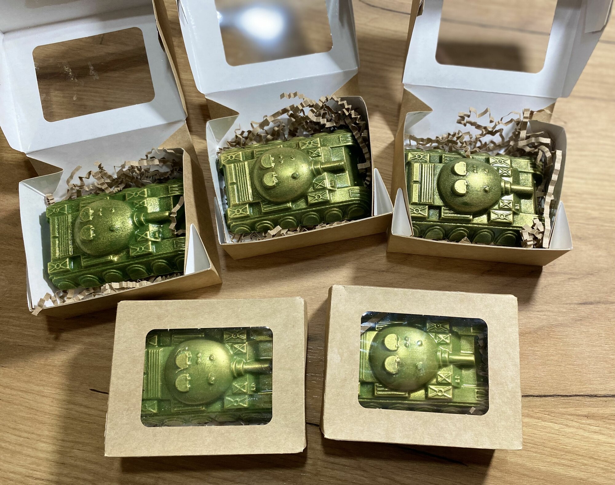 Мыло танк в подарочной упаковке. Подарок мужчине к 23 февраля, День защитника Отечества -5 шт