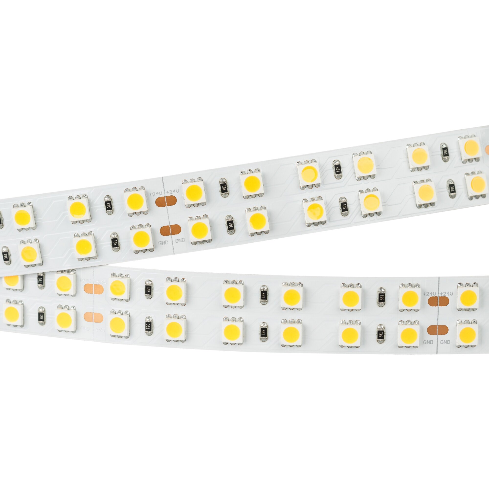 Светодиодная Лента RT 2-5000 24V Warm2700 2x2 (5060, 720 LED, LUX) (Arlight, 34.4 Вт/м, IP20) 012443