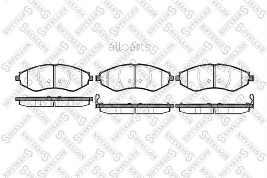 STELLOX 656022SX 645 22=FDB1905 ! колодки дисковые п.\ Daewoo Nubira/Evanda, Chevrolet Lacetti/Epica 03>