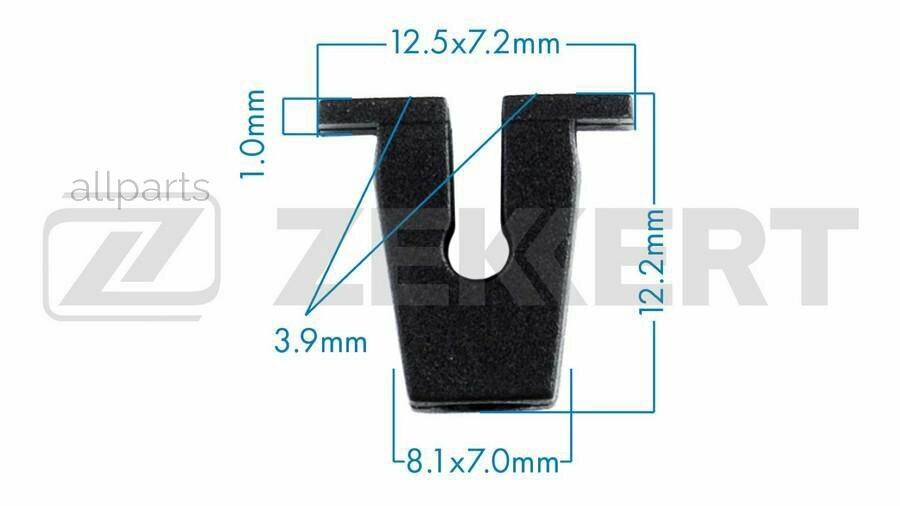 ZEKKERT BE-1882 Клипса крепёжная Mercedes-Benz VAG (миним. кол-во заказа 10 шт)