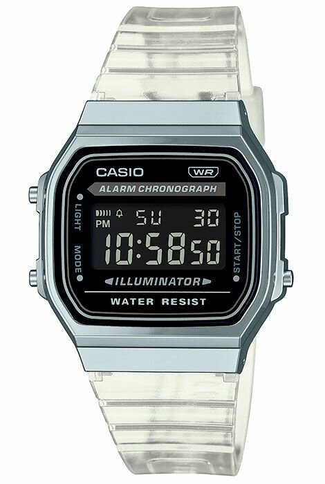 Наручные часы CASIO, бесцветный, черный, серый