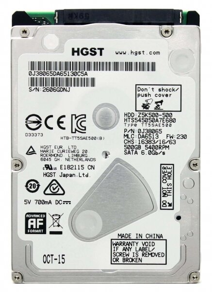 Жесткий диск Hitachi HTS545050A7E680 500Gb 5400 SATAII 2,5" HDD