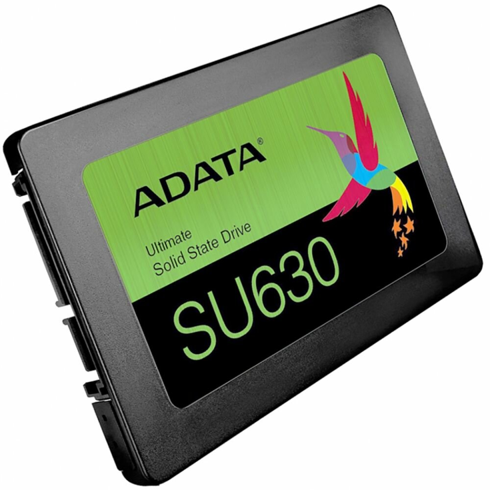 Твердотельный накопитель SSD ADATA SU630SS ASU630SS-1T92Q-R 1.92TB 2.5" Client SATA 6Gb/s, 520/450, IOPS 40/65K, MTBF 1.5M, 3D QLC, 400TBW, RTL (773551)