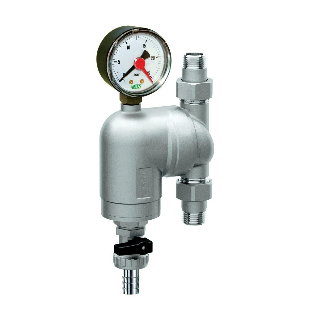 Фильтр промывной Far с манометром 3/4 НР(ш) х 3/4 НР(ш) (FA 39A4 34)