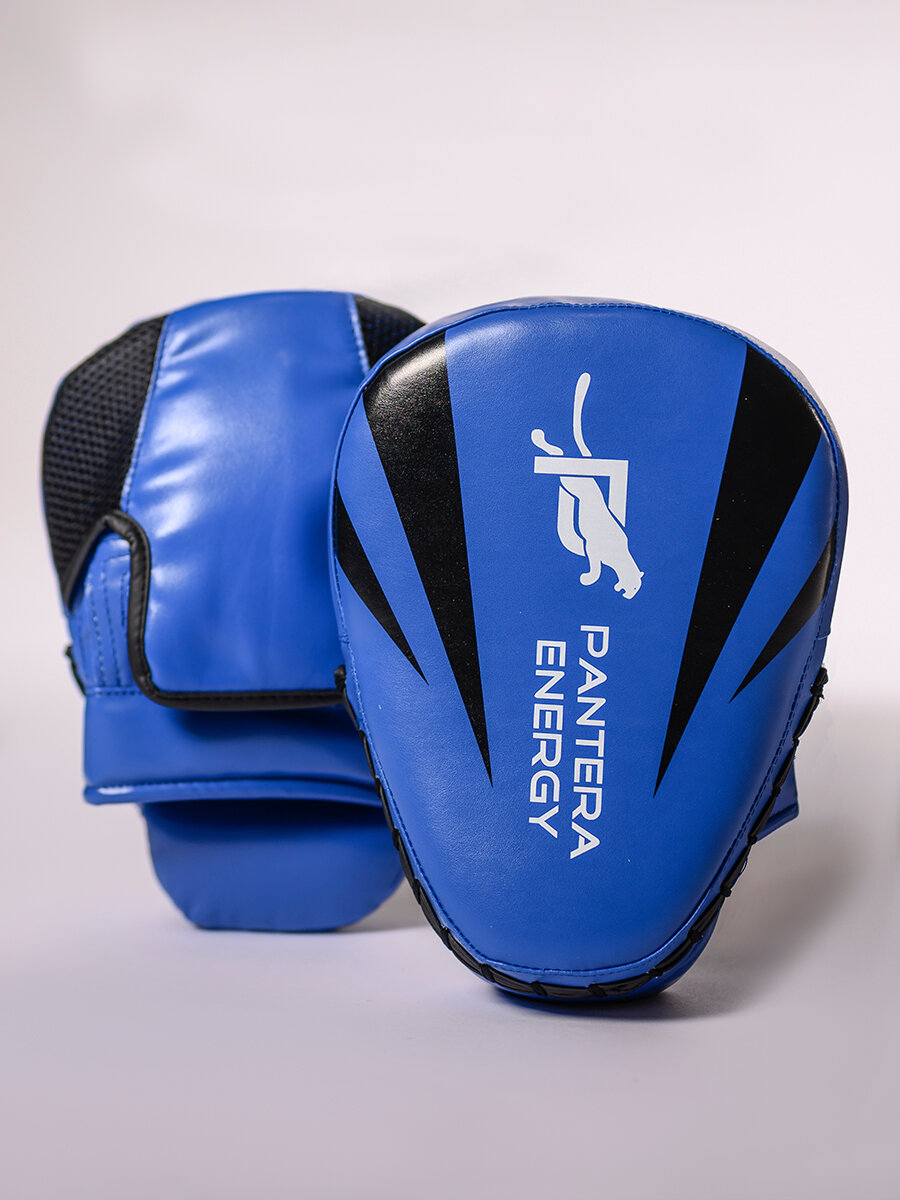 Лапы боксерские Series Be In Action пара (2 шт.) для бокса, лапа изогнутая, синий