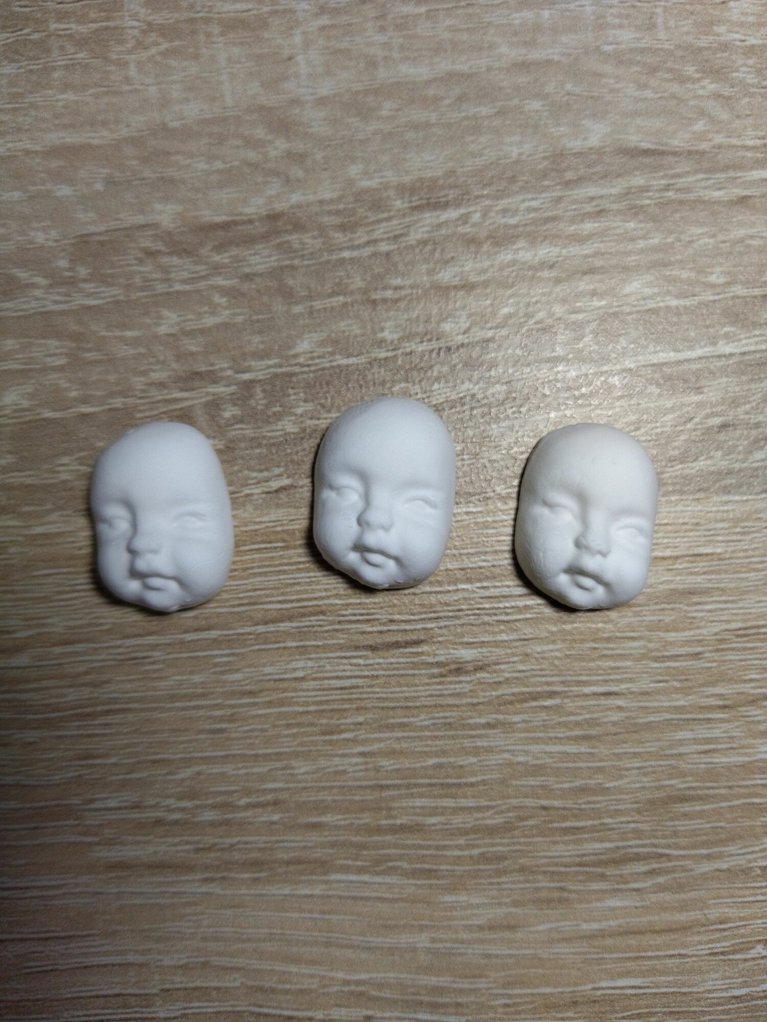 Набор лиц для ватной игрушки, кукол, малыш, карапуз, озорник, мальчик, девочка - 3 шт.