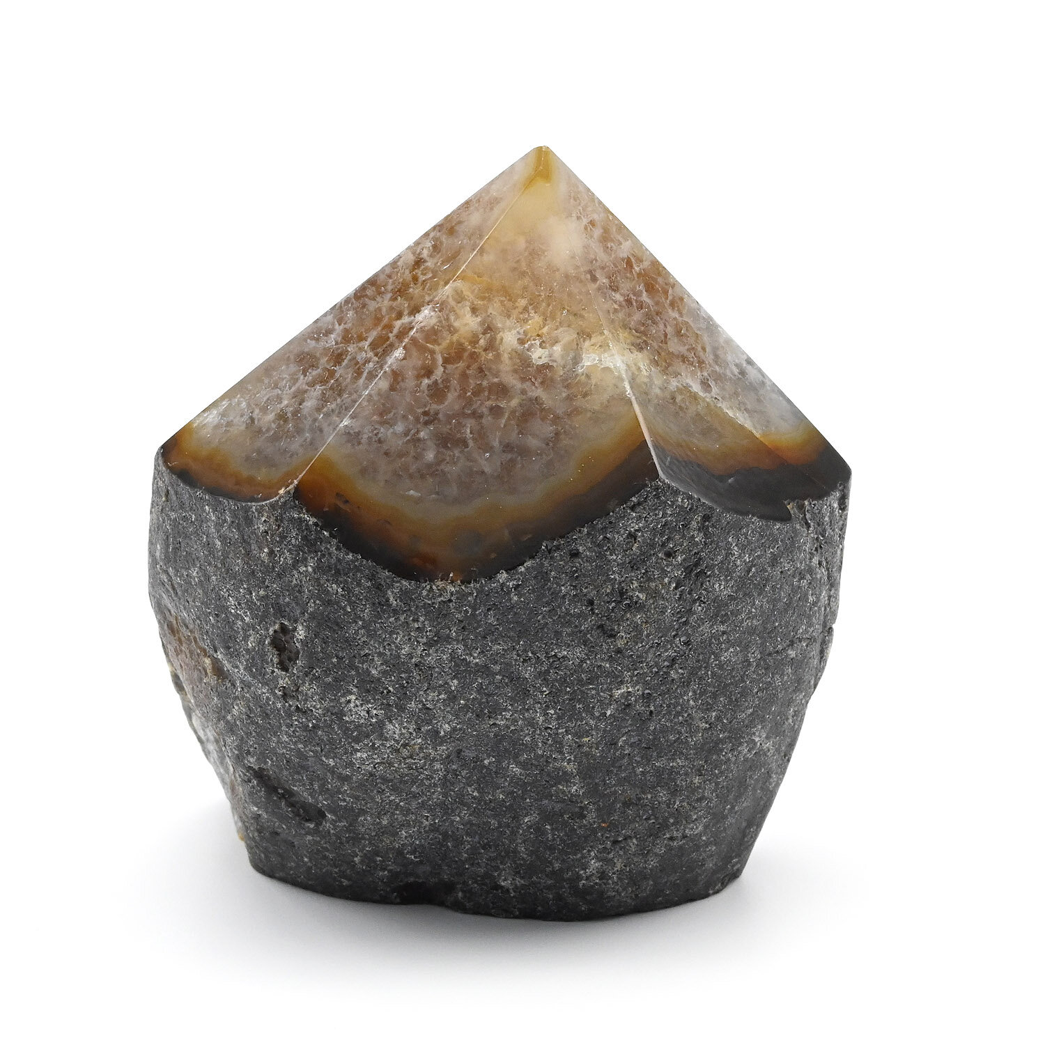 Агат с гранями коллекционный 72*51*81мм, 360г (F) .