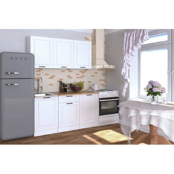 Кухонный гарнитур прямой «Вегас 4», с столешницей, 1500 мм, цвет белый