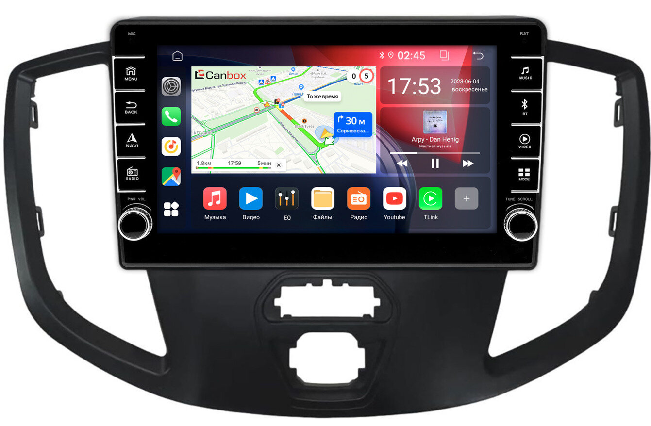 Штатная магнитола Ford Transit 2014-2023 (для компл. без радио) Canbox BGTR9-1554 4/64 Android 10 (IPS, DSP, CarPlay)