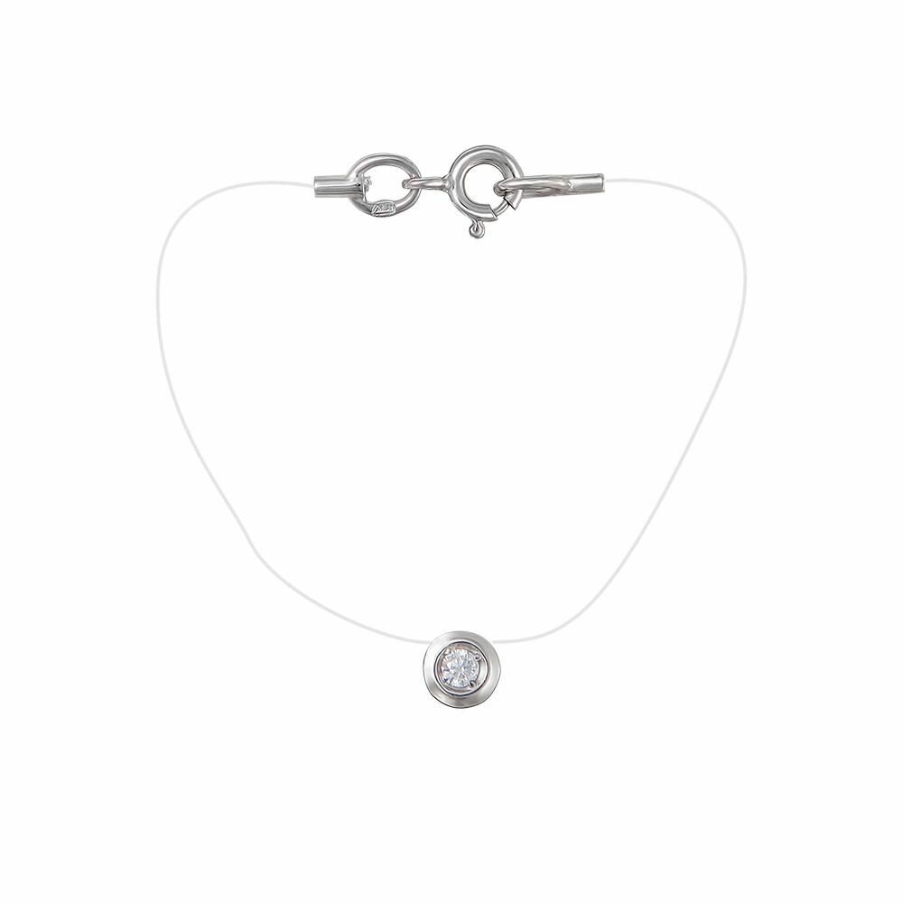 Колье, серебро, 925 проба, родирование