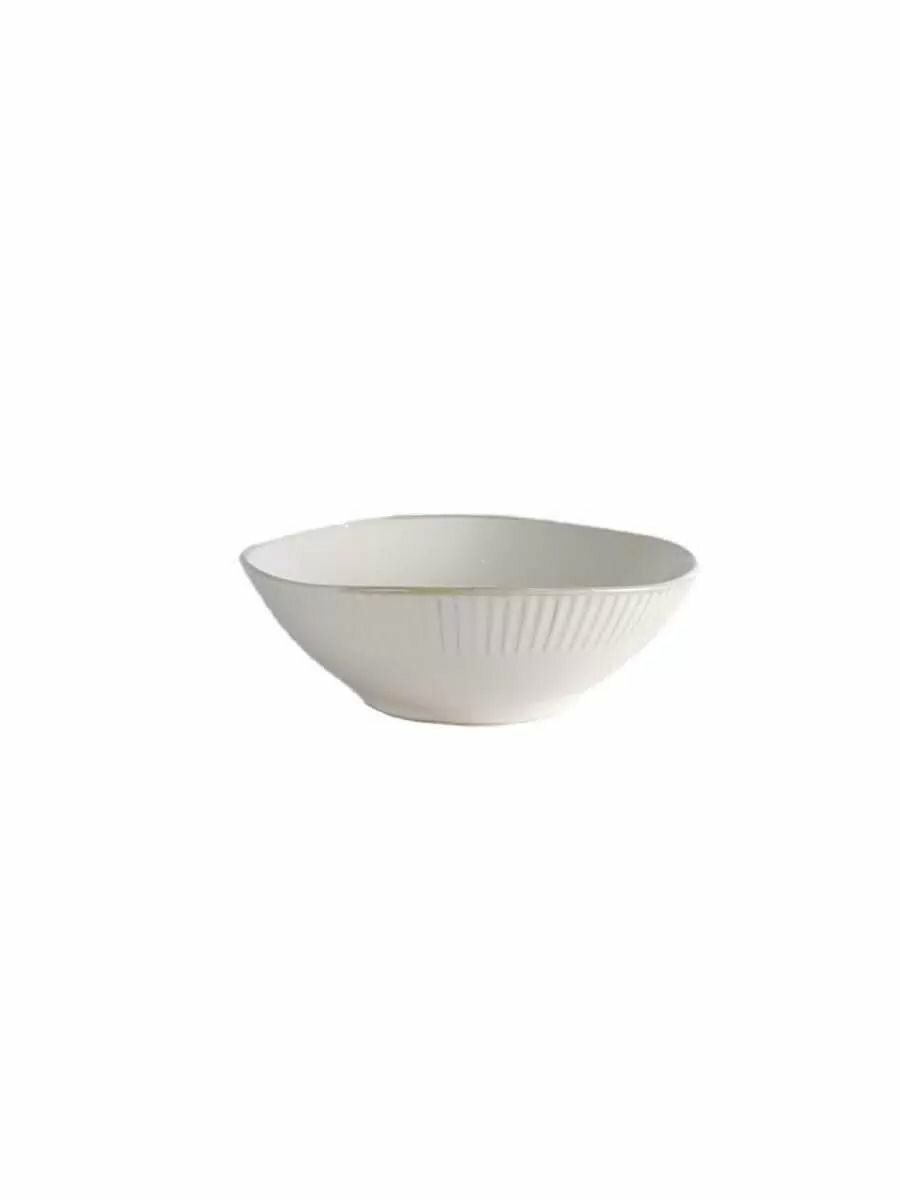 Салатник фарфоровый HOME CHEF Villa Beige, 24 см, кремовый