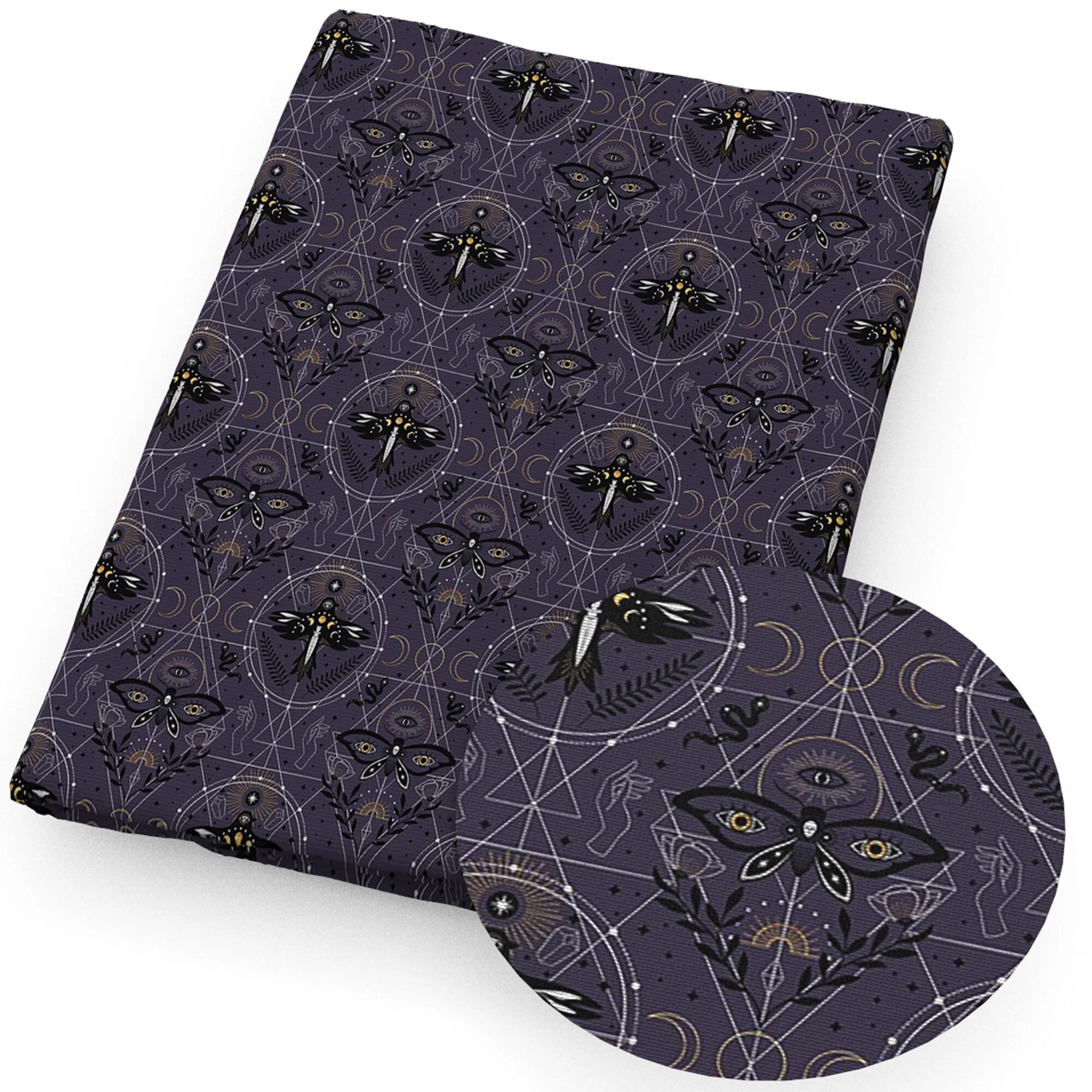 Хоррор ткань полиэстер хлопок 50*145 см Фиолетовый, Polyester Cotton, 1130926