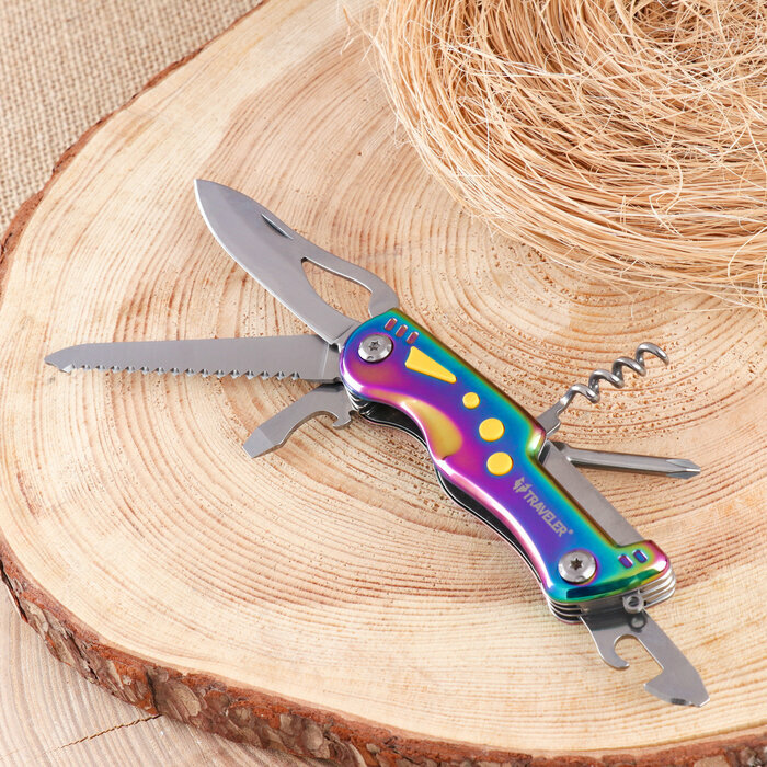 Нож швейцарский "Градиент" 8в1, клинок 77мм/1,8мм 10153327