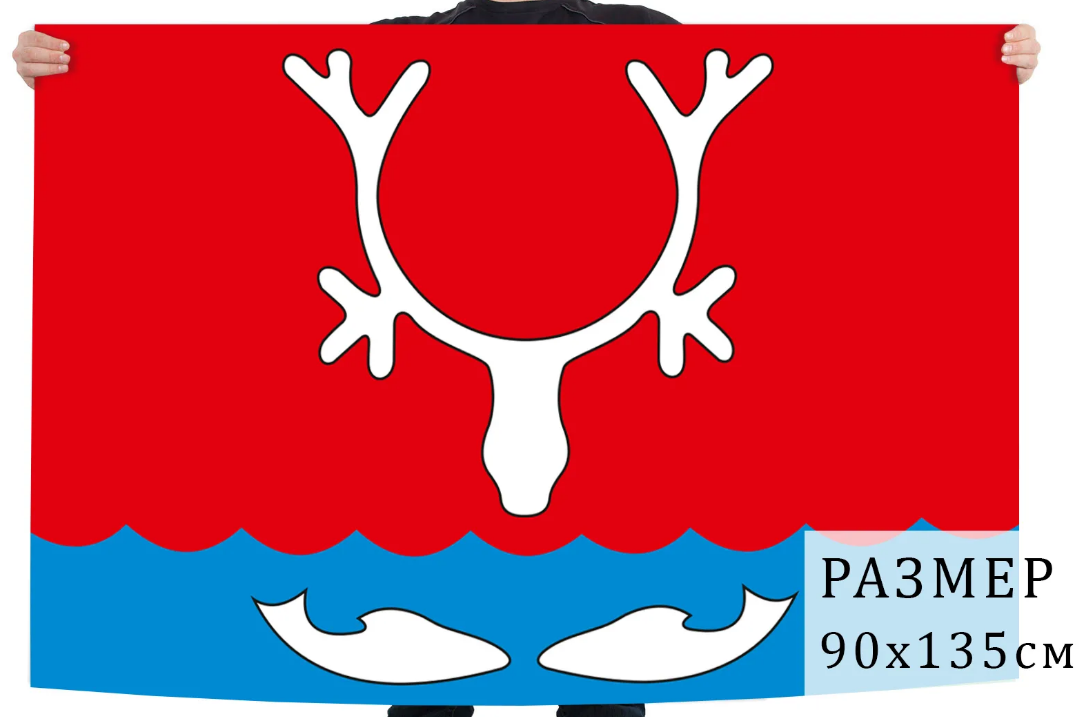 Флаг Нарьян-Мара 90х135 см
