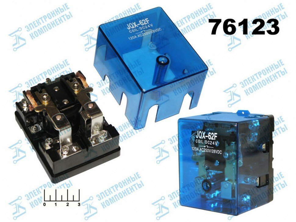 Реле =24V 120A/250V JQX-62F