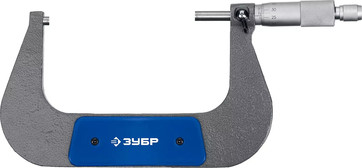 Гладкий механический микрометр ЗУБР 100-125 мм 34480-125