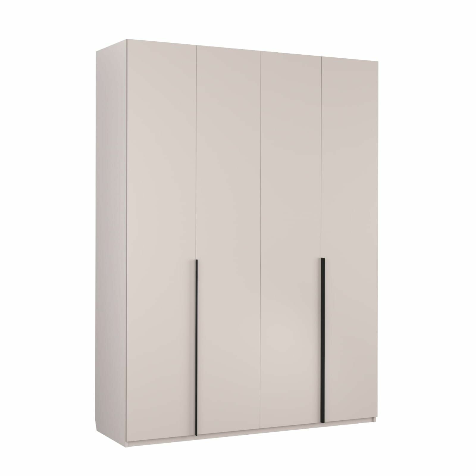 Шкаф четырехдверный аквилон "Чарли 24", ЛДСП, бежевый, 160х55х220,5 см