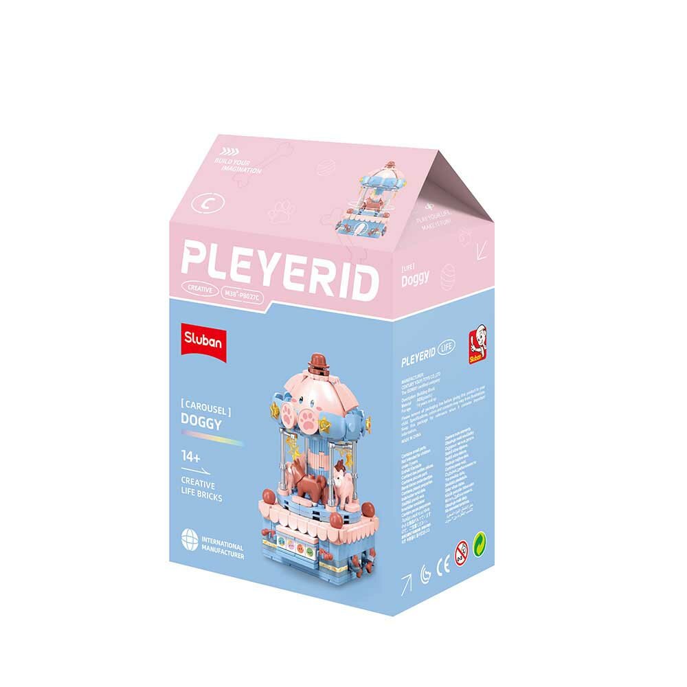 Sluban Конструктор Карусель с заводным механизмом Собачки M38-P8027C с 6 лет