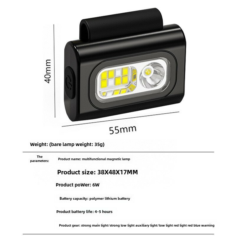Фонарь Для Бега: 1200 Люмен Яркое Освещение До 50 Метров С Магнитным Креплением - Компактный И Легкий Головной Фонарь Для Ночного Бега И Активного Отдыха