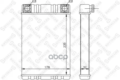 Радиатор печки! MB W203/C209/W463/R230 00> Stellox арт. 1035144SX