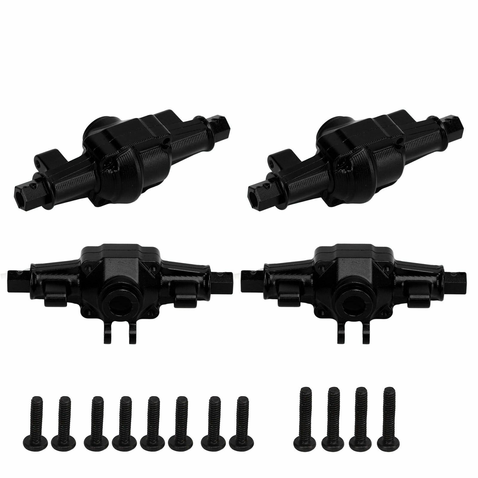 Комплект обновления корпуса гусеничного моста 1/24 RC, алюминиевый сплав, черный, совместимость с FCX24, детали для обновления передней и задней части корпуса, длина 6,2 см