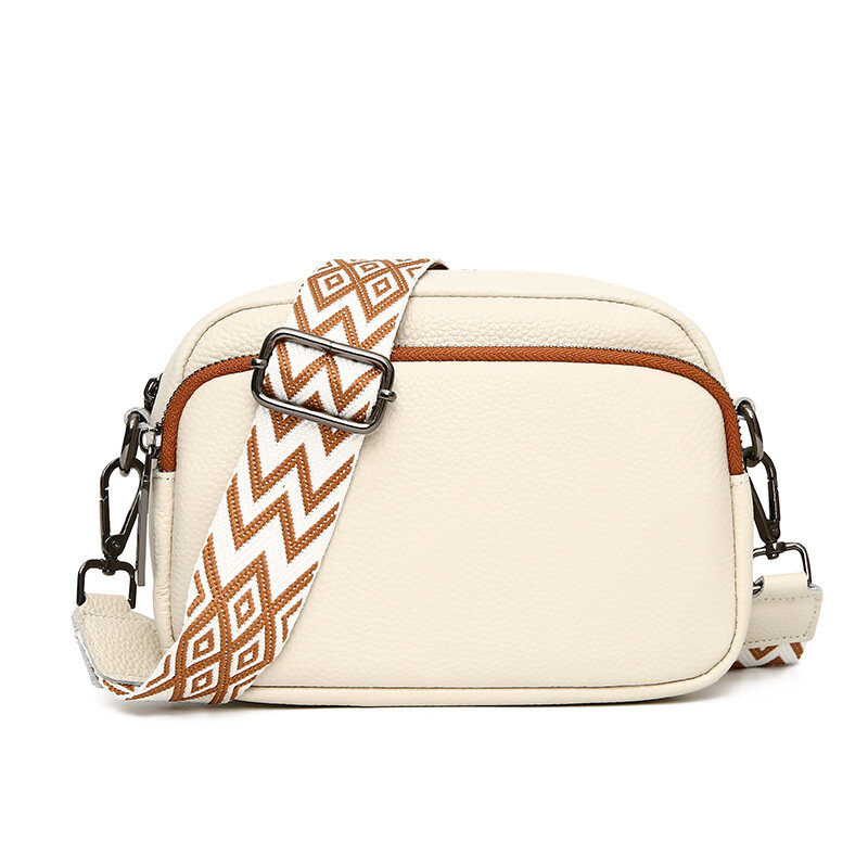 Сумка из воловьей кожи первого слоя для женщин, новинка 2025 года, трансграничная модная сумка на плечо из натуральной кожи с шагреневой отделкой, внешняя торговля, маленькая квадратная сумка через