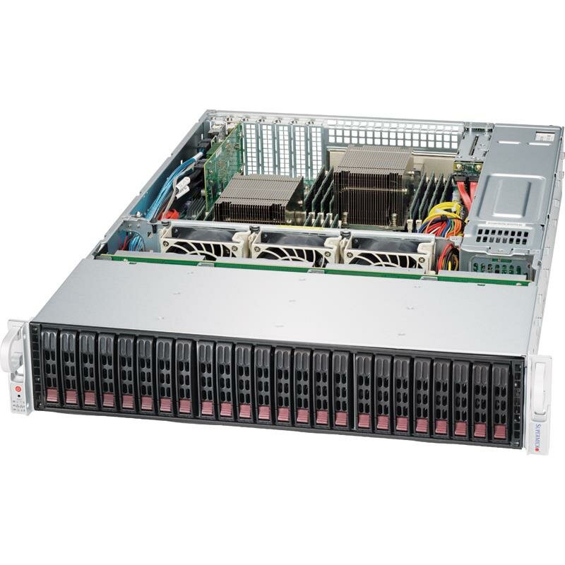 Серверная платформа Supermicro SSG-2028R-E1CR24N 2U 2xLGA2011 iC612 , 24xDDR4, 24x2.5 HDD, 4x10GbE, IPMI, 2x920W