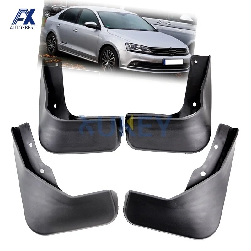 Набор брызговиков для Volkswagen VW Jetta Sedan 2015 2016 2017, передние и задние брызговики, брызговики, грязеотталкивающая модель