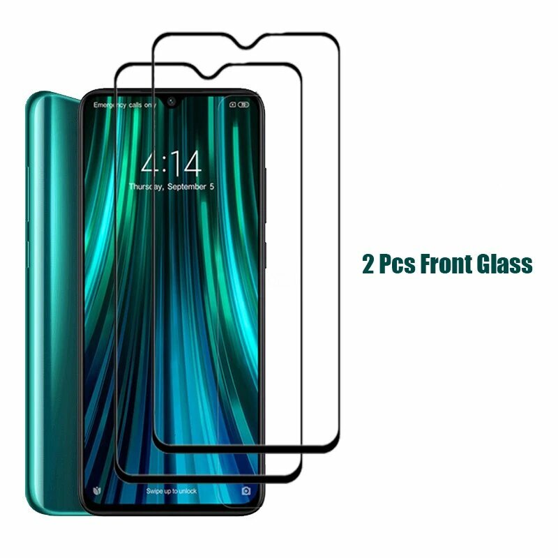 Защитное стекло 4 в 1 на Redmi 8A для Xiaomi Redmi Note 8 For Redmi Note 8 Pro, 2 Pcs Front Glass