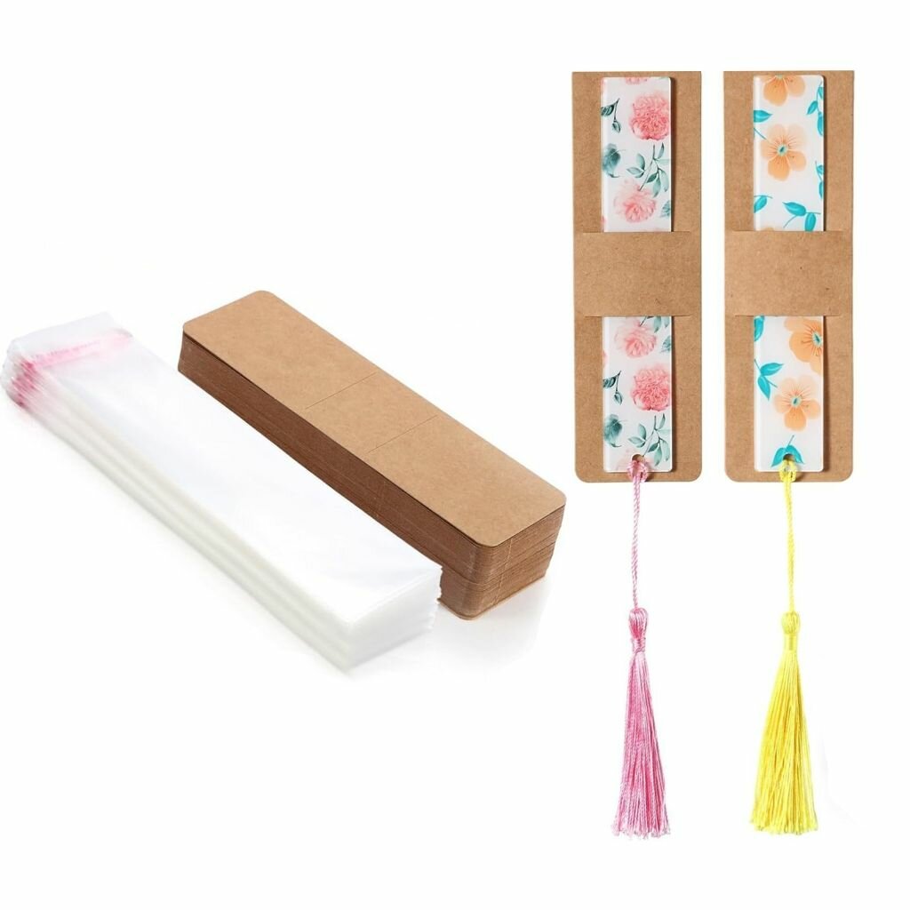 Набор 50 прозрачных самоклеящихся обложек для закладок