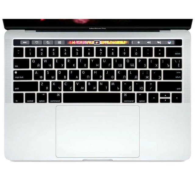 Клавиатура с русской и русской раскладкой для MacBook Pro Touch Bar 13 15 2017 2018 2019 A2159 A1989 A1990 A1706 A1707