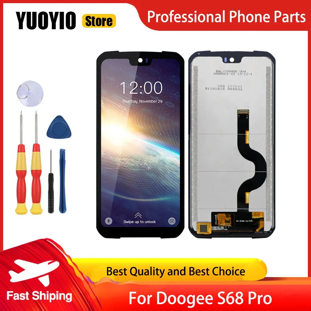 Новый оригинальный сенсорный экран, ЖК-дисплей, ЖК-экран для DOOGEE S68 Pro, запасные части + инструмент для разборки