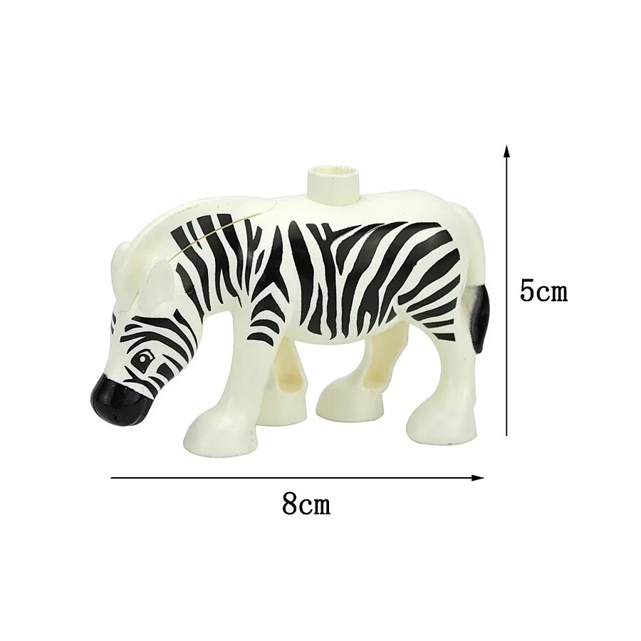 LEDUO Большие строительные блоки пластиковые для сборки животных zebra