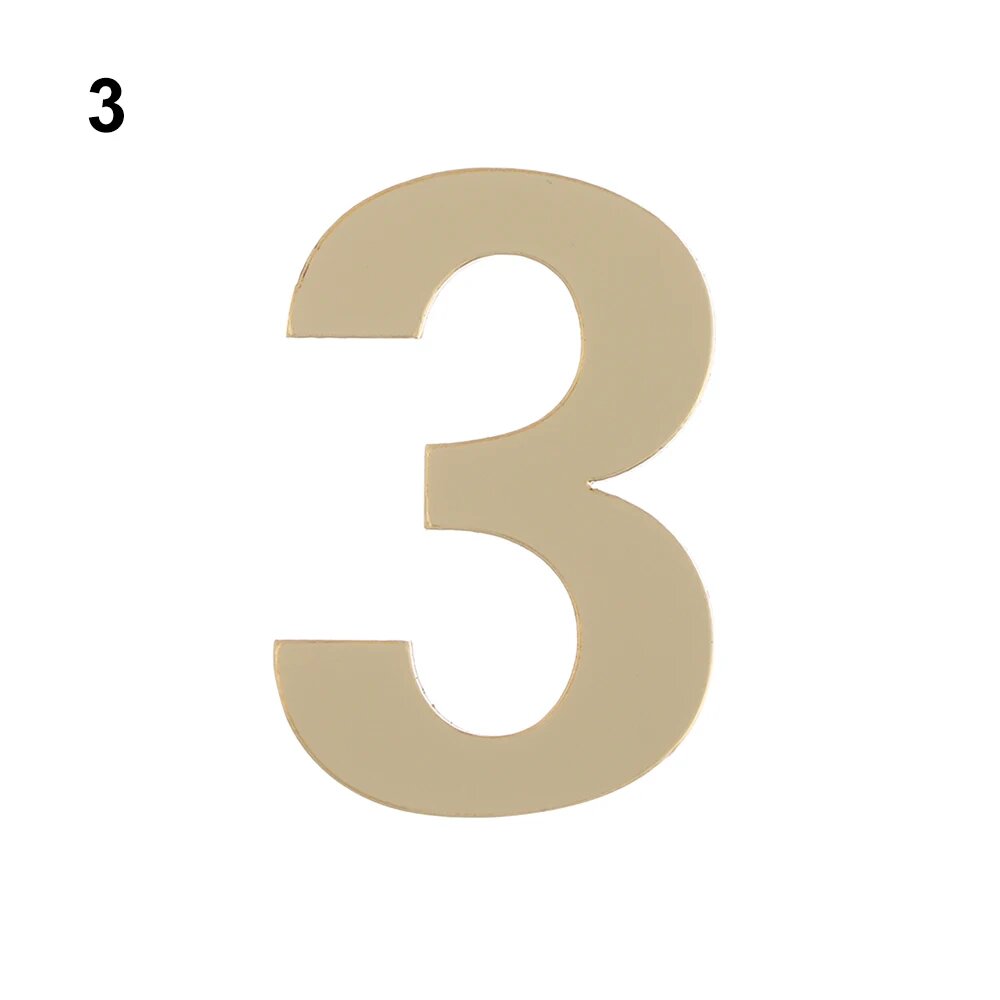 Акриловые цифры для дверей 0-9 3