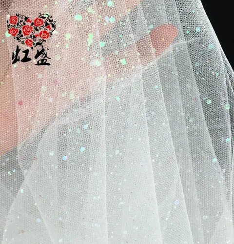 Блестящая сетчатая ткань SilkSouth 50x150 см 3