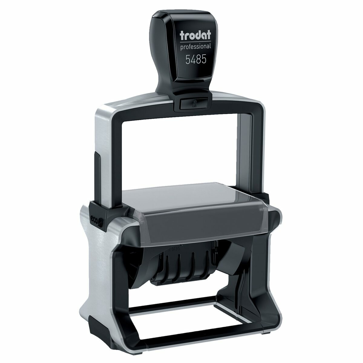 Датер автоматический самонаборный Trodat 5485BANK (68х47мм, 6 строк+дата, сине-красный, кассы в комплекте) (62163)