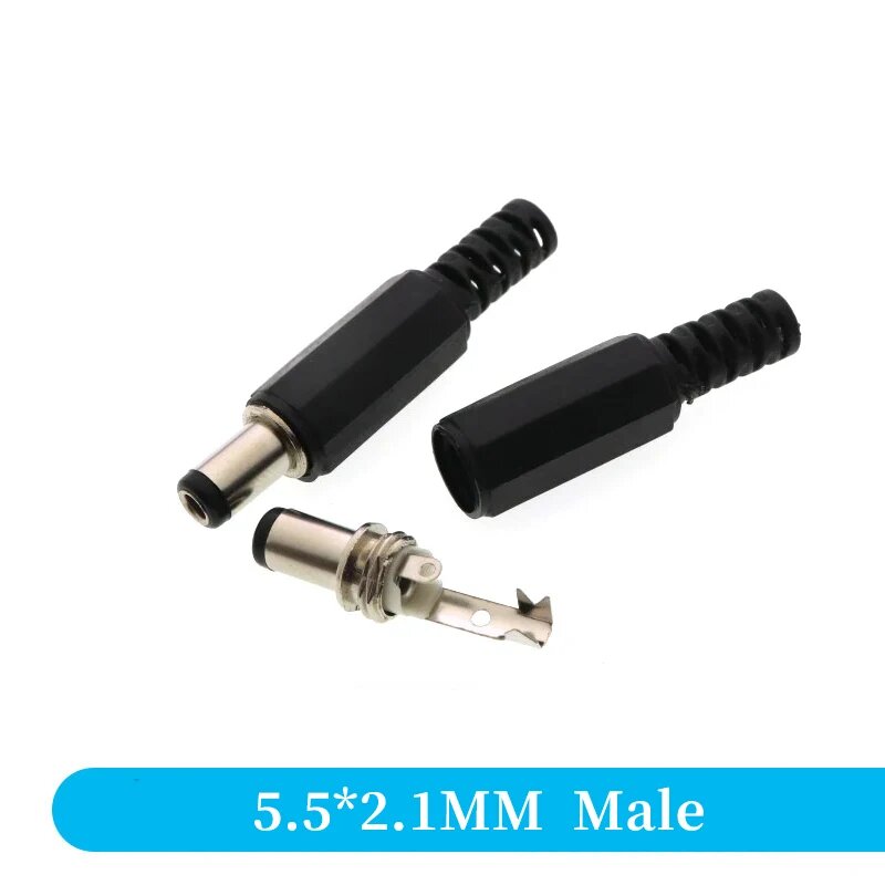 5.5x2.1мм Разъем DC Male, 20шт