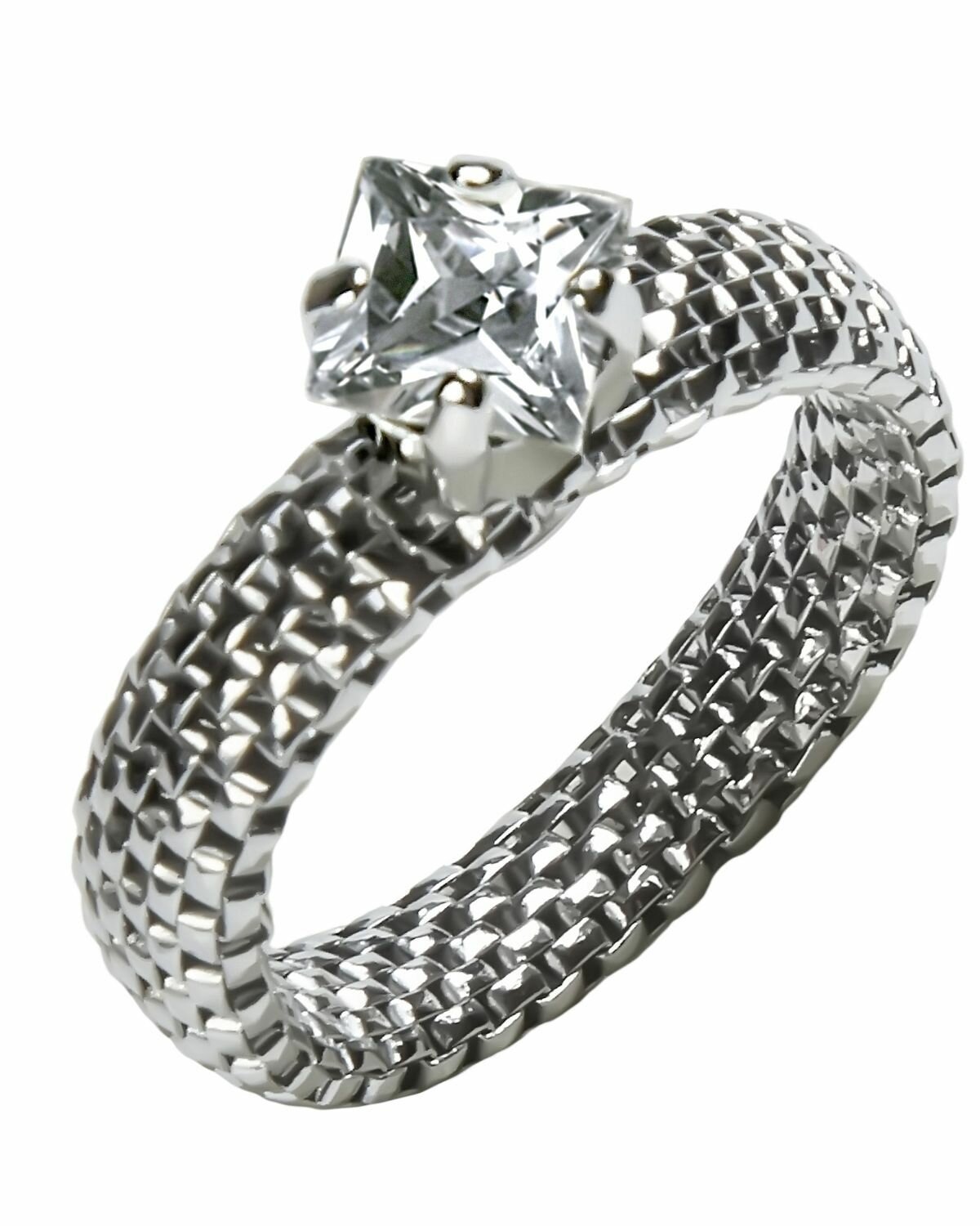 Кольцо, кристаллы Swarovski, искусственный камень